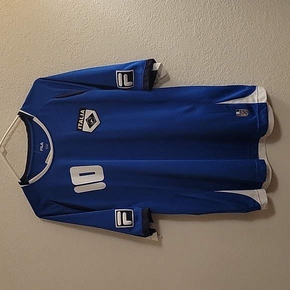 Fila | Shirts | Fila Performa Italia Jersey Royal Blue Large | Poshmark